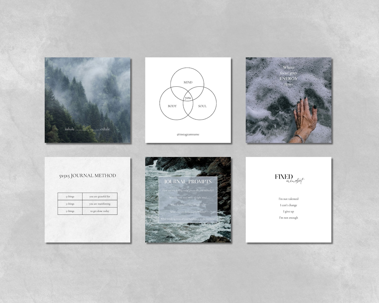 Holistic Health Coach Canva Template, Wellness Editable Instagram ...