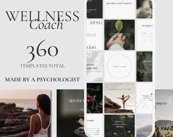 Holistic Health Coach Canva Template, Wellness Editable Instagram ...