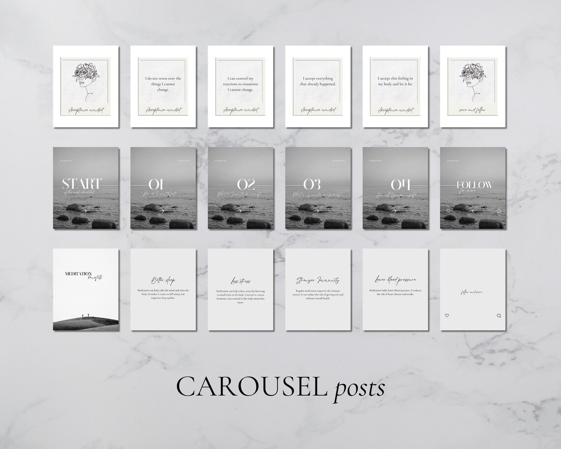 Holistic Health Coach Canva Template, Wellness Editable Instagram ...