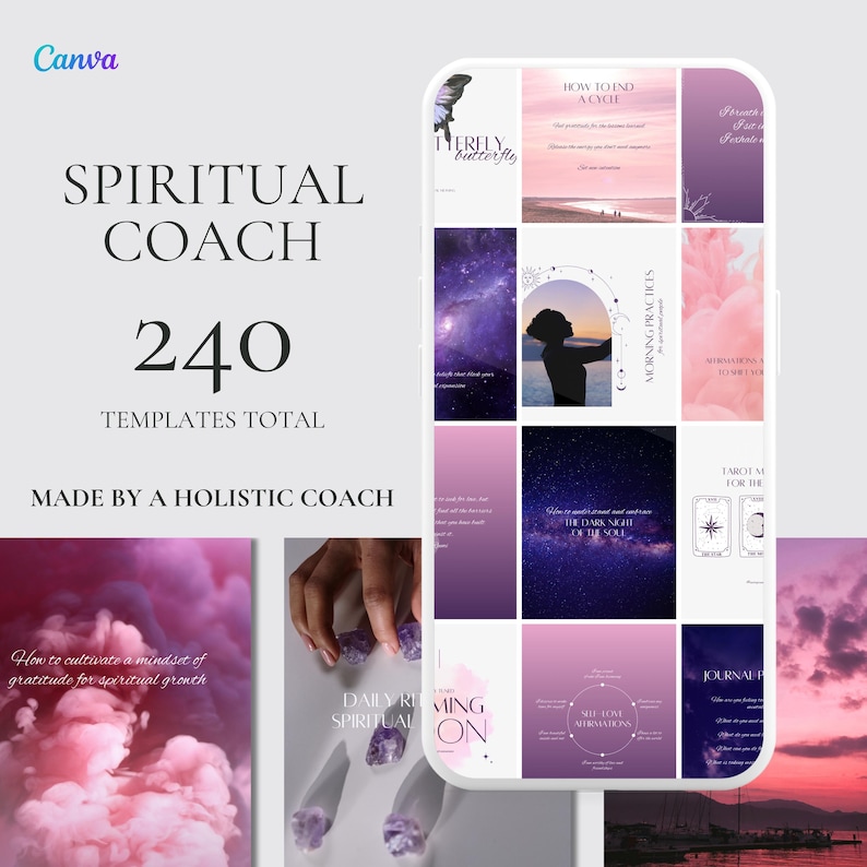 Spiritual Coach Canva Template, Energy Healing Editable Instagram ...