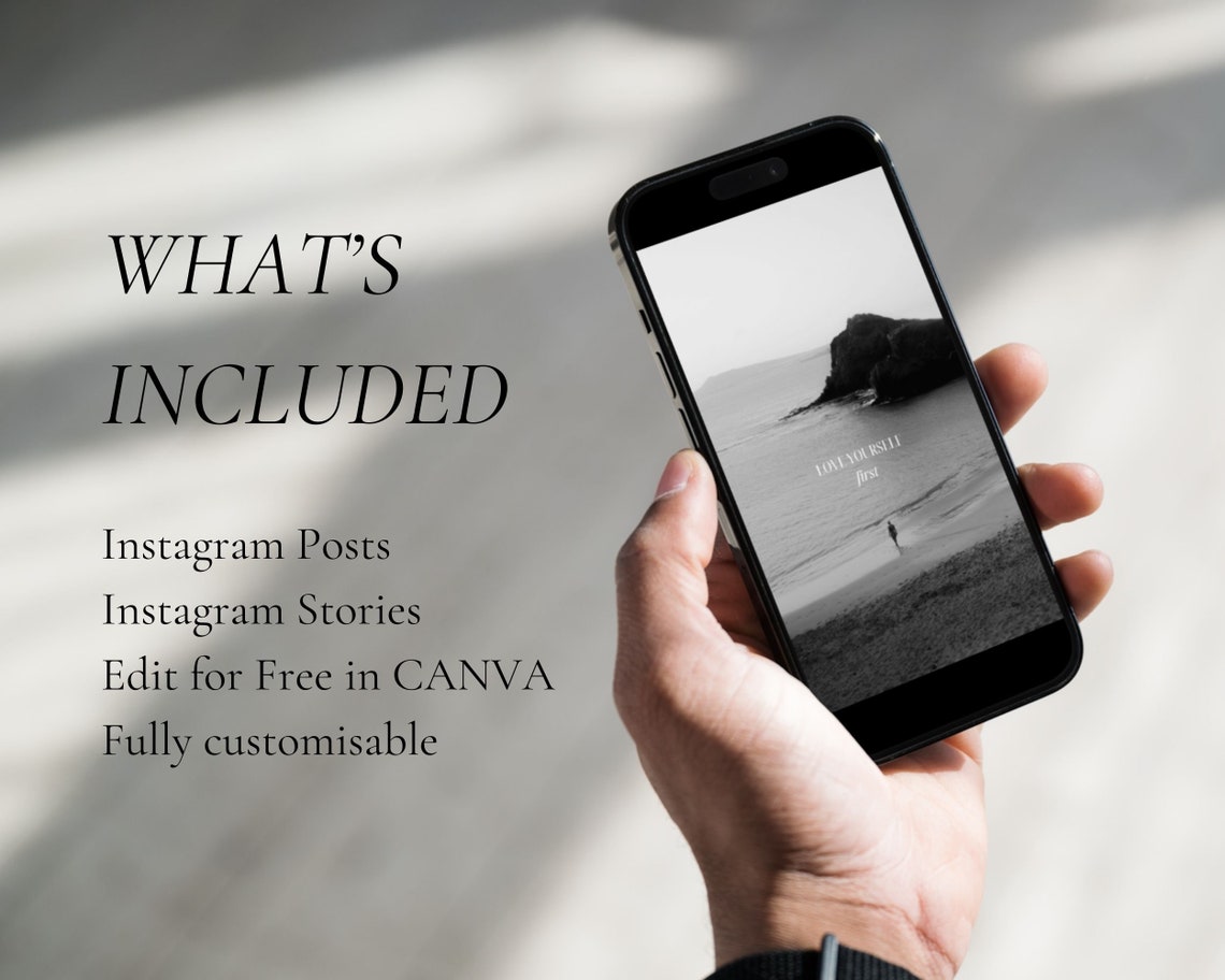 Mindfulness Instagram Template, Mindfulness Social Media Post, Editable ...