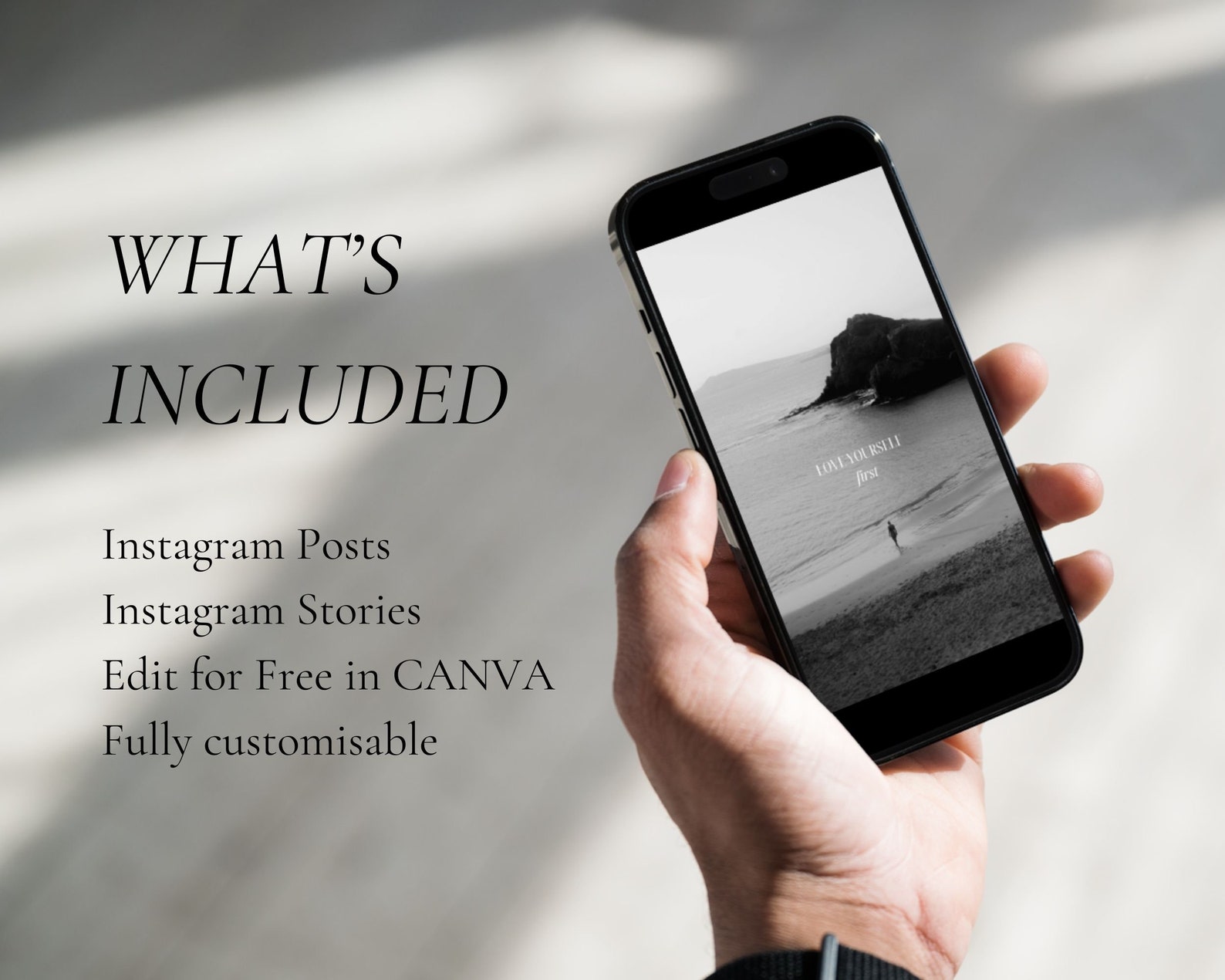 Mindfulness Instagram Template, Mindfulness Social Media Post, Editable ...