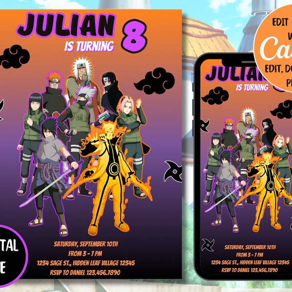 Naruto Sasuke Birthday - Etsy