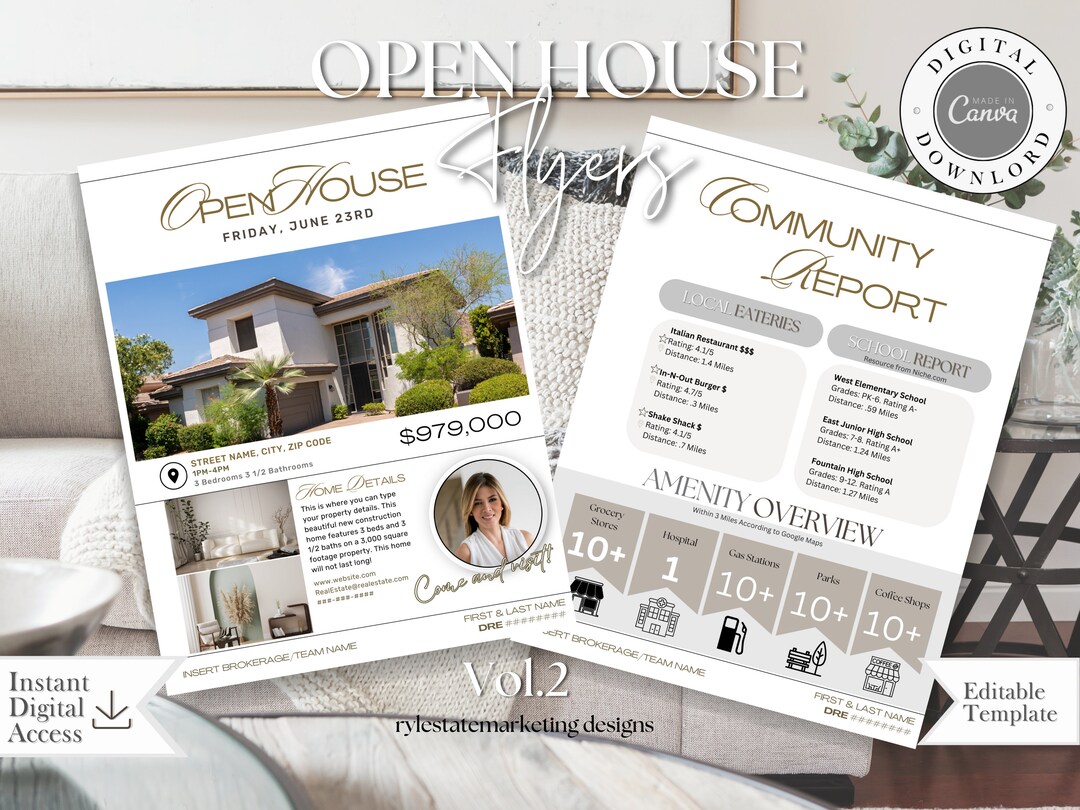 Open House Community Report Flyers Add Value to Client Residential Real ...