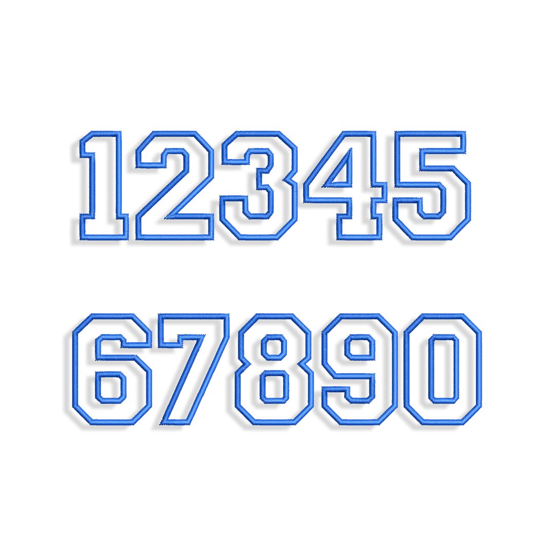 Sport Numbers Embroidery Designs, Applique Numbers Embroidery Design ...