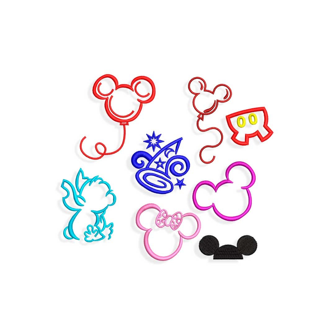 8 Mouse Embroidery Designs, Mouse Embroidery Design. Multiple Sizes and ...