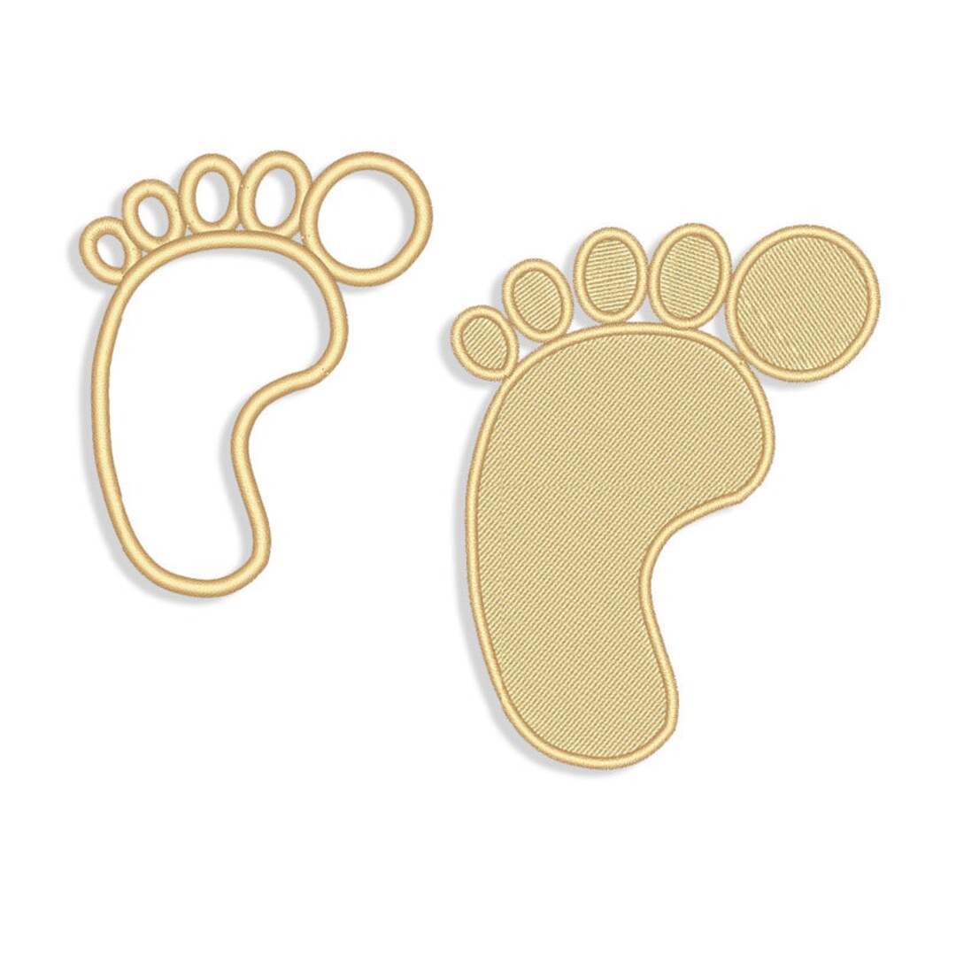 Footprint Embroidery Designs, Stepprint Embroidery Design. Multiple ...