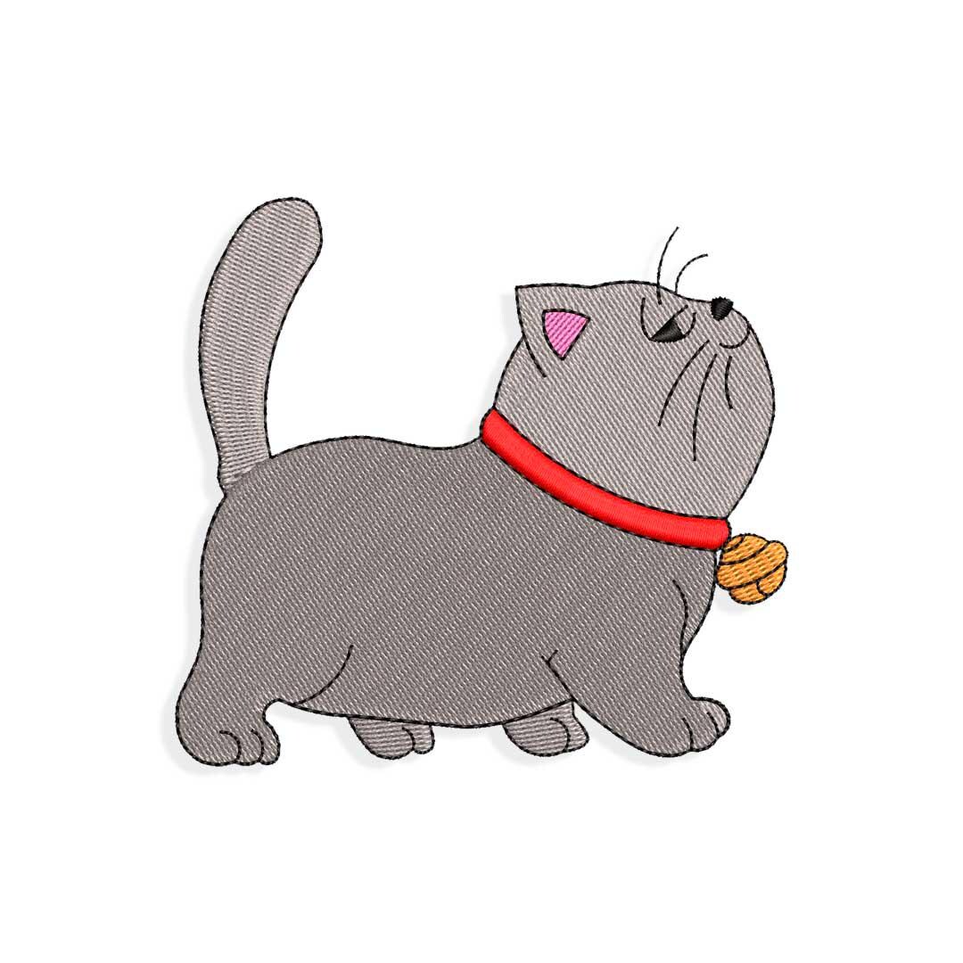 Walking Fat Cat Embroidery Designs, Fat Cat Embroidery Design. Multiple ...