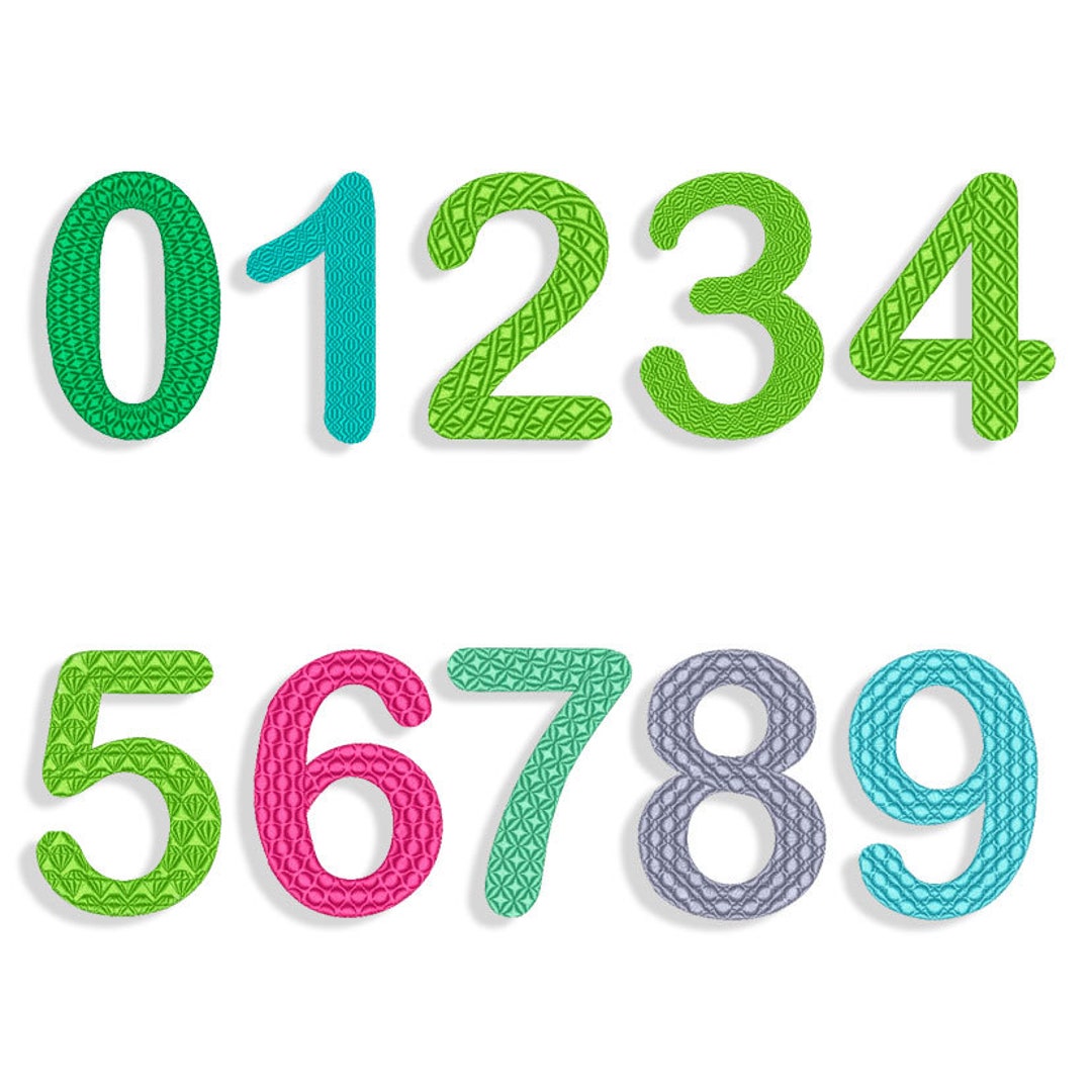 Numbers Embroidery Designs, Birthday Numbers Embroidery Design ...