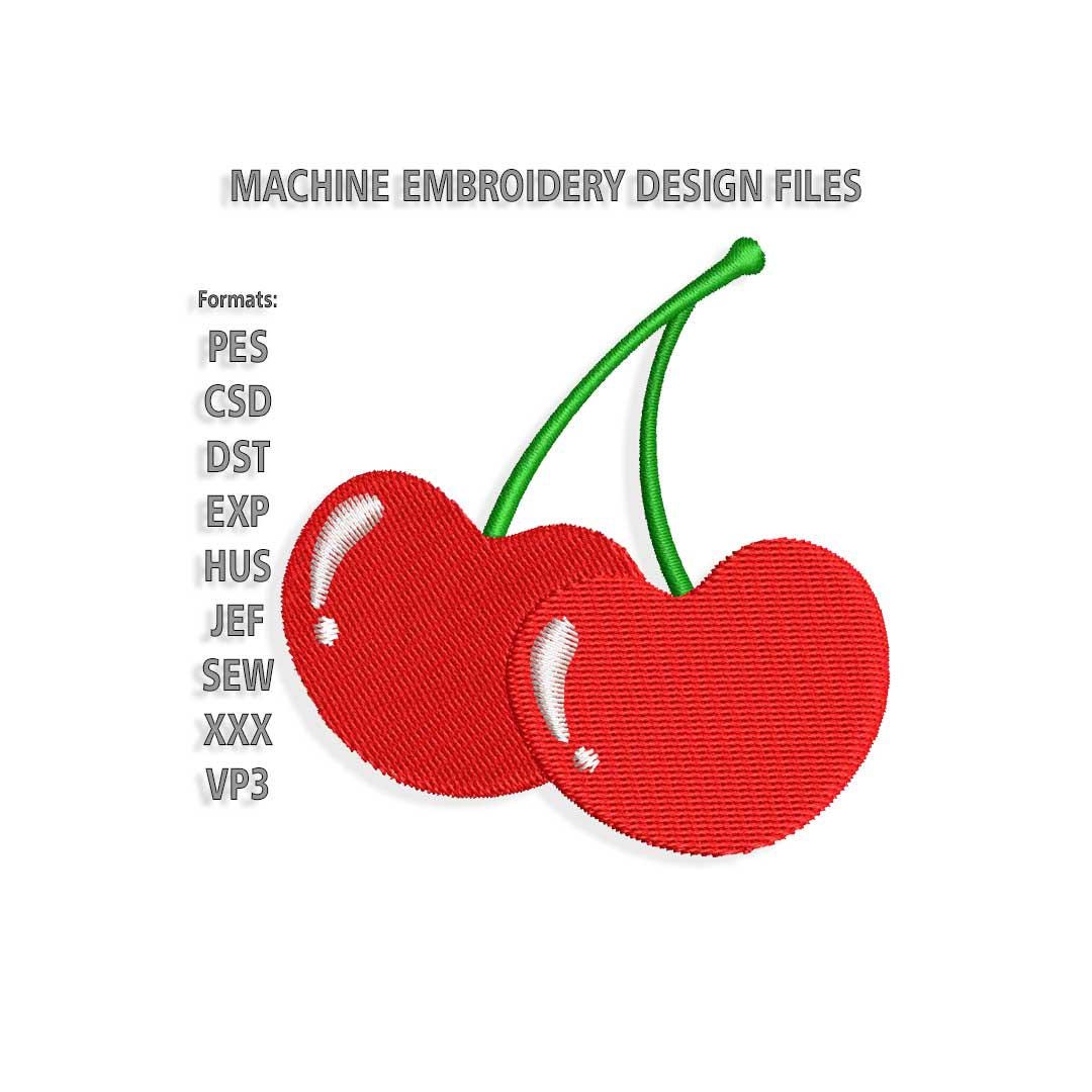Cherry Embroidery Designs, Cherries Embroidery Design. Multiple Sizes ...
