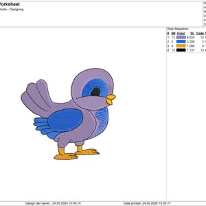 Baby Bird Embroidery Designs, Bird Embroidery Design. Multiple Sizes ...