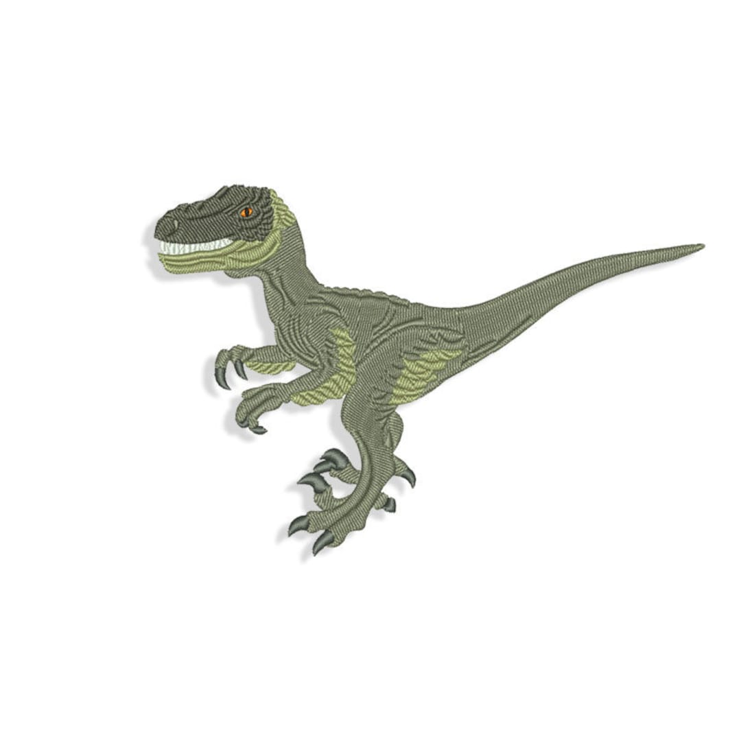 Velociraptor Dinosaur Embroidery Designs, Velociraptor Embroidery ...