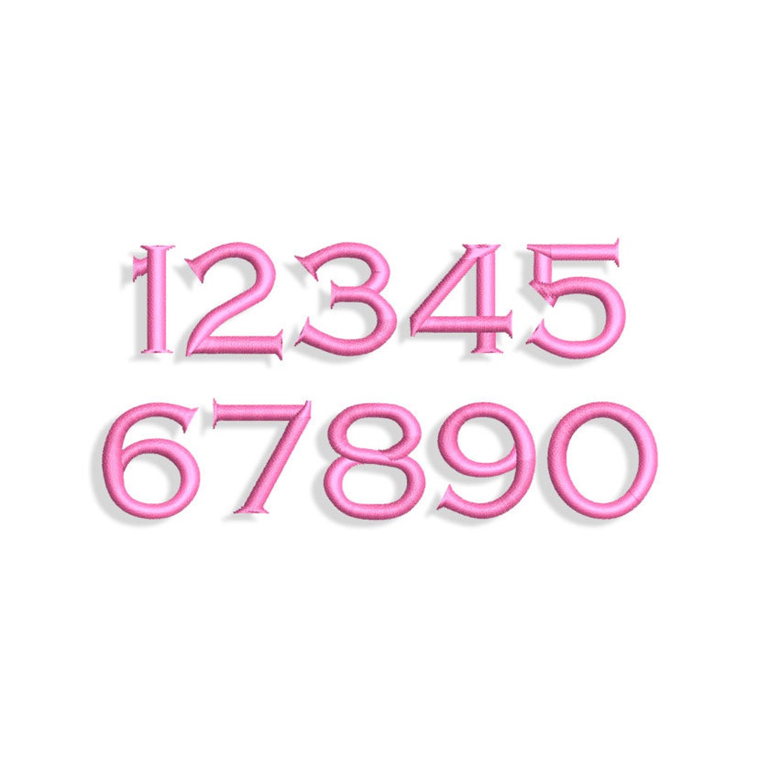 Sport Numbers Embroidery Designs, Numbers Embroidery Design. Multiple ...