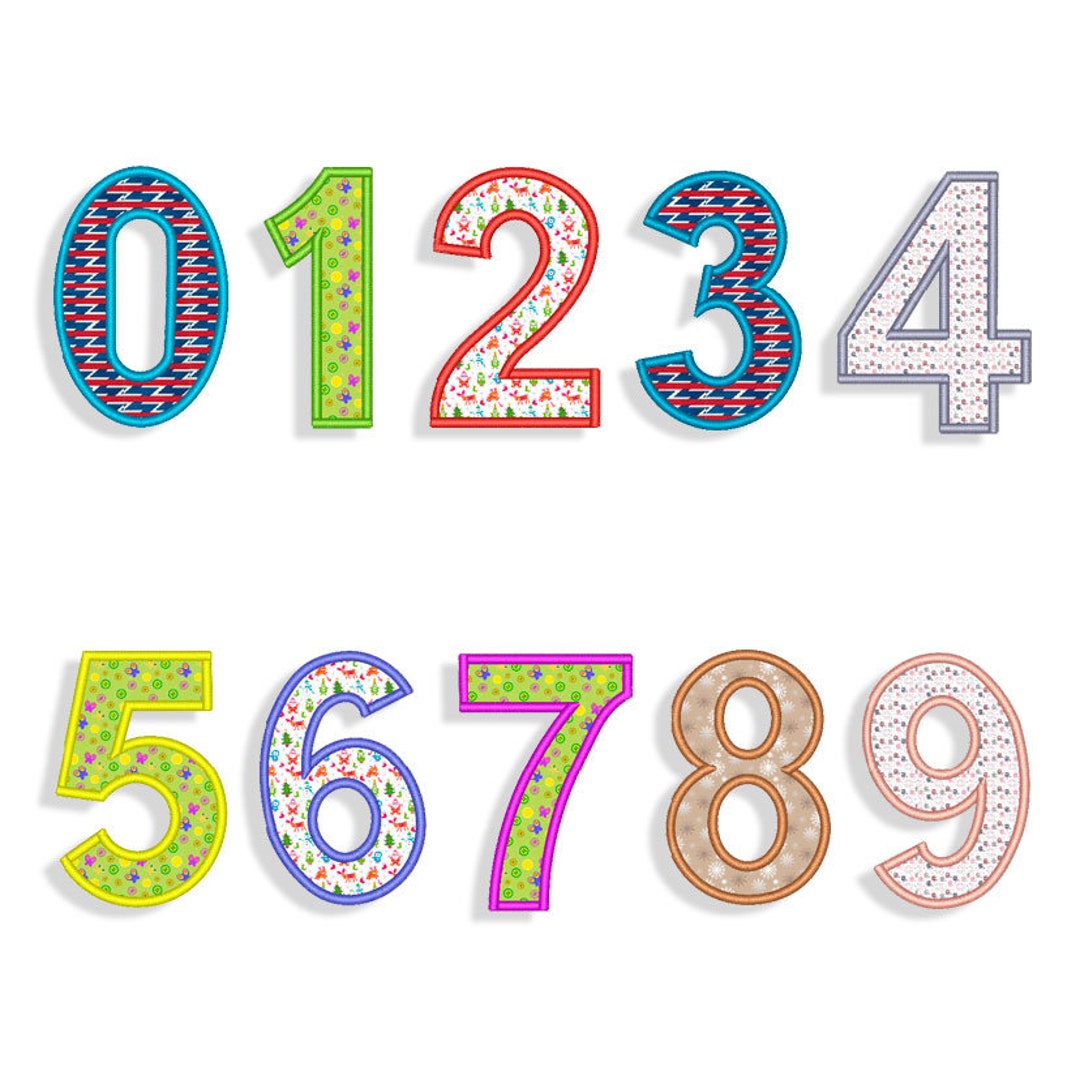 Numbers Embroidery Designs, Applique Numbers Embroidery Design ...