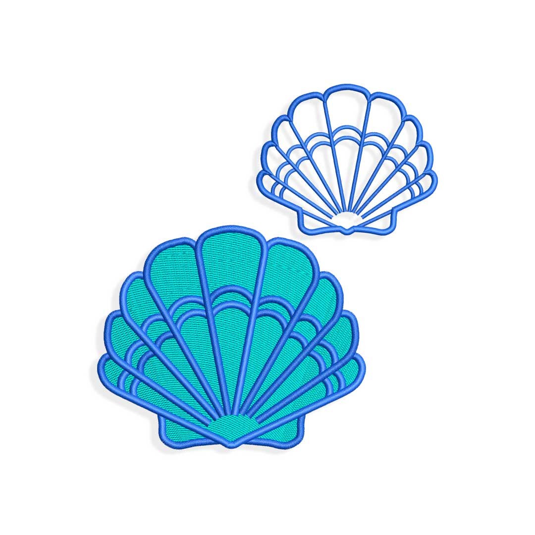 Shell Embroidery Designs, Gem Shell Embroidery Design. Multiple Sizes ...