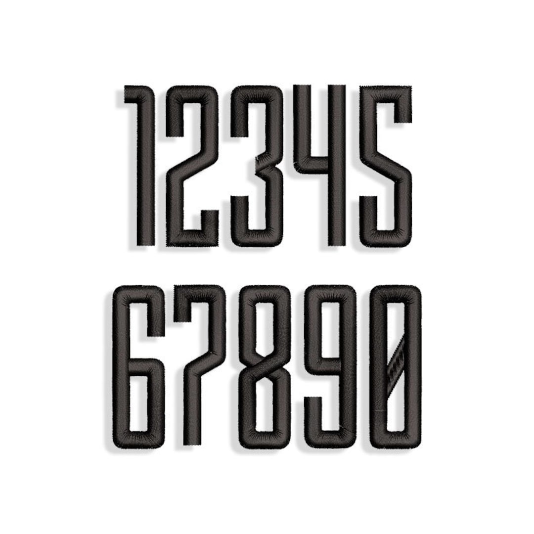 Sport Numbers Embroidery Designs, Numbers Embroidery Design. Multiple ...