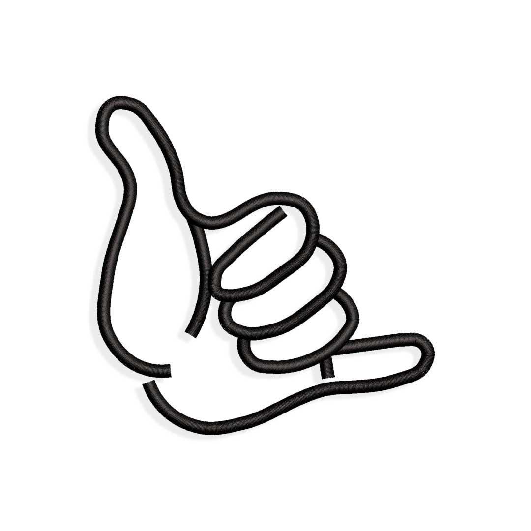 Shaka Sign Embroidery Designs, Jumbo Sign Embroidery Design. Multiple ...