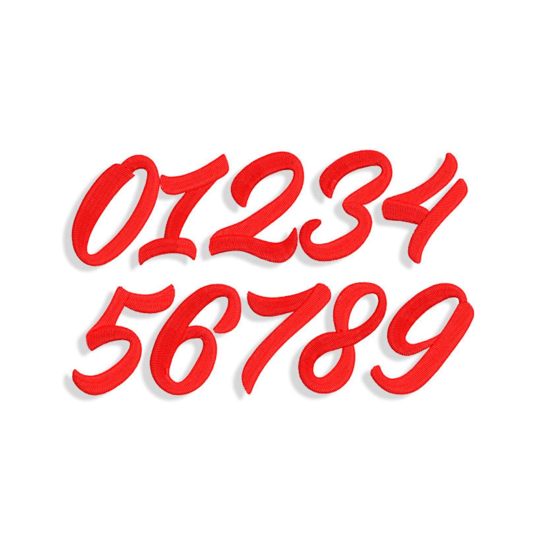 Sport Numbers Embroidery Designs, Numbers Embroidery Design. Multiple ...