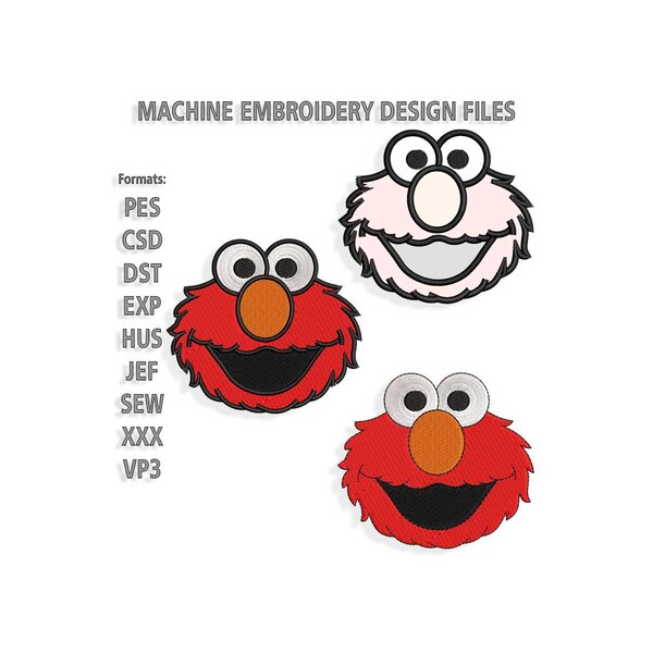 Elmo Embroidery - Etsy