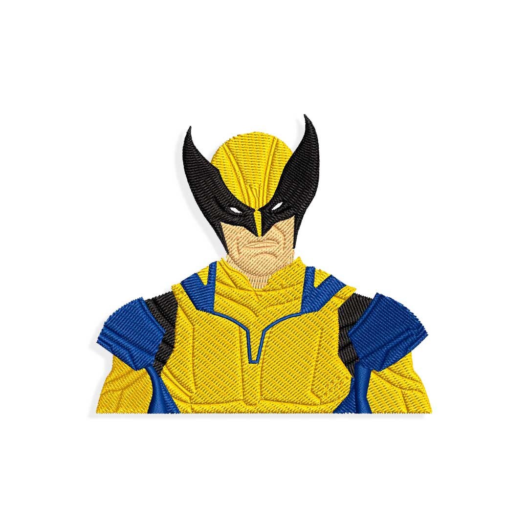 Wolverine Embroidery Design Files. Sizes 1", 2", 3", 4", 5", 6", 7", 8 ...