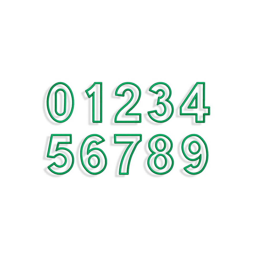 Sport Numbers Embroidery Designs, Numbers Embroidery Design. Multiple ...