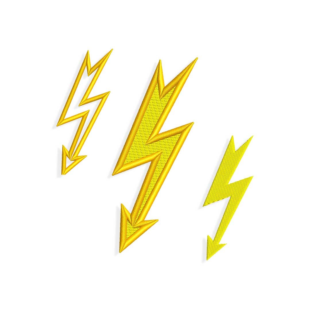 Lightning Embroidery Designs, Lightnings Embroidery Design. Multiple ...