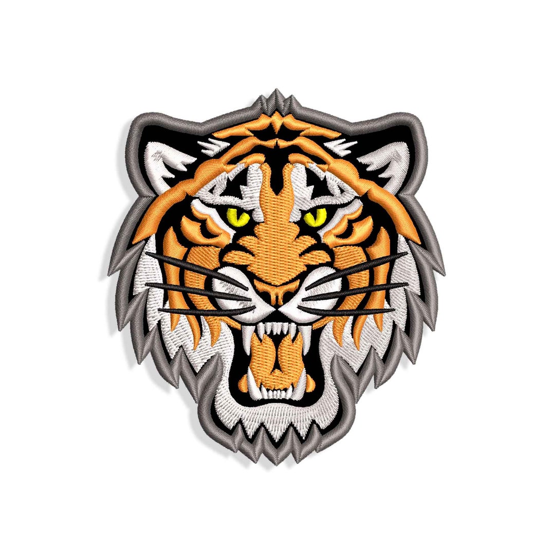 Tiger Applique Embroidery Designs, Tiger Embroidery Design. Multiple ...
