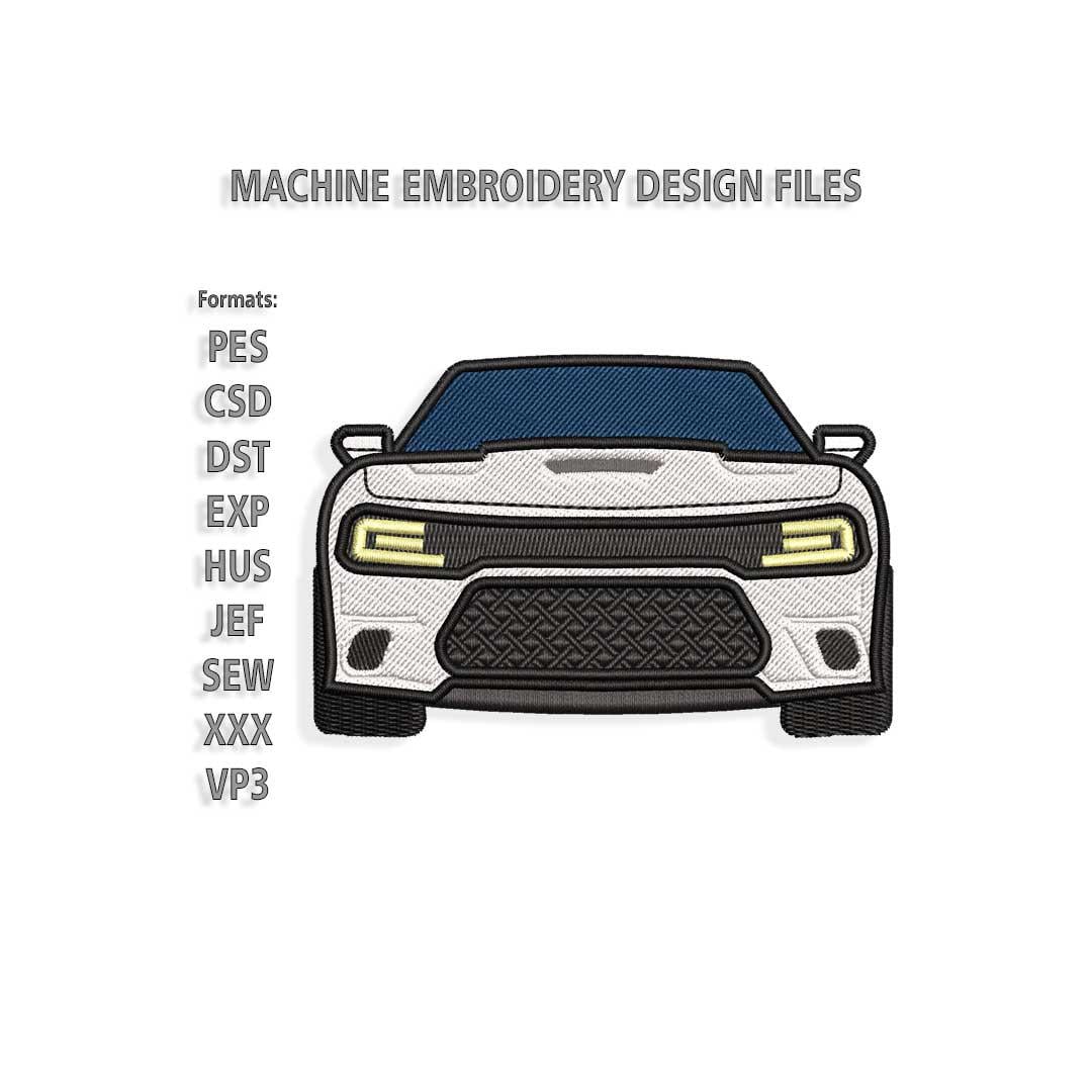 Car Embroidery Designs, Muscle Car Embroidery Design. Sizes 2", 3", 4 ...