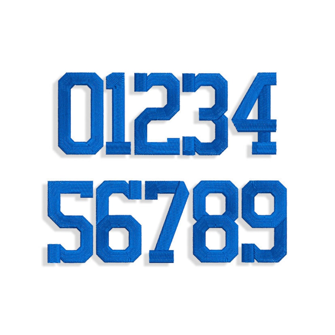 Sport Numbers Embroidery Designs, Numbers Embroidery Design. Multiple ...