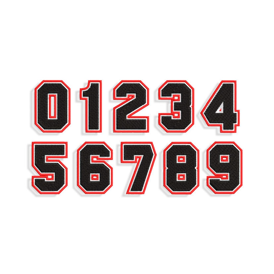 Sport Numbers Embroidery Designs, Numbers Embroidery Design. Multiple ...