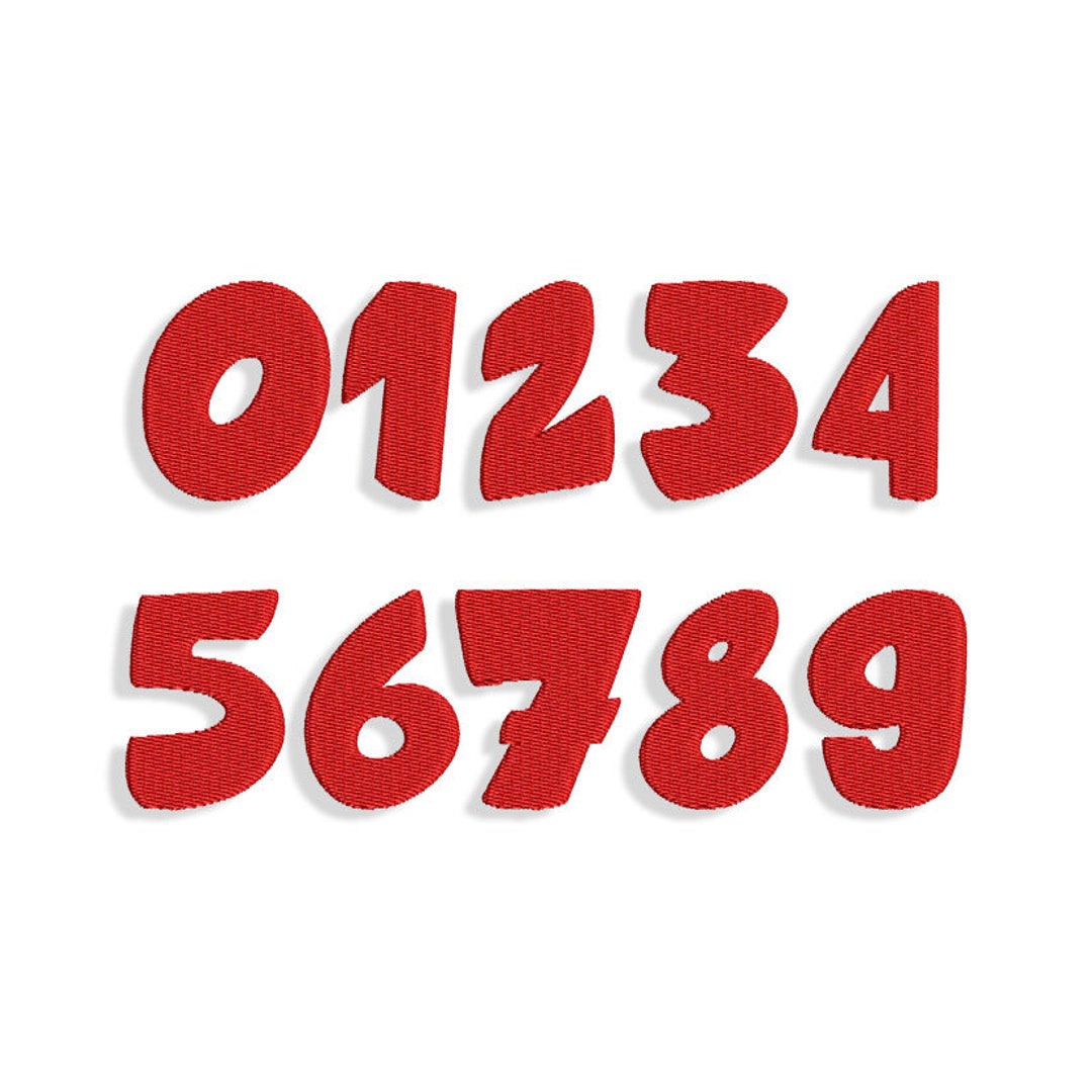 Sport Numbers Embroidery Designs, Numbers Embroidery Design. Multiple ...