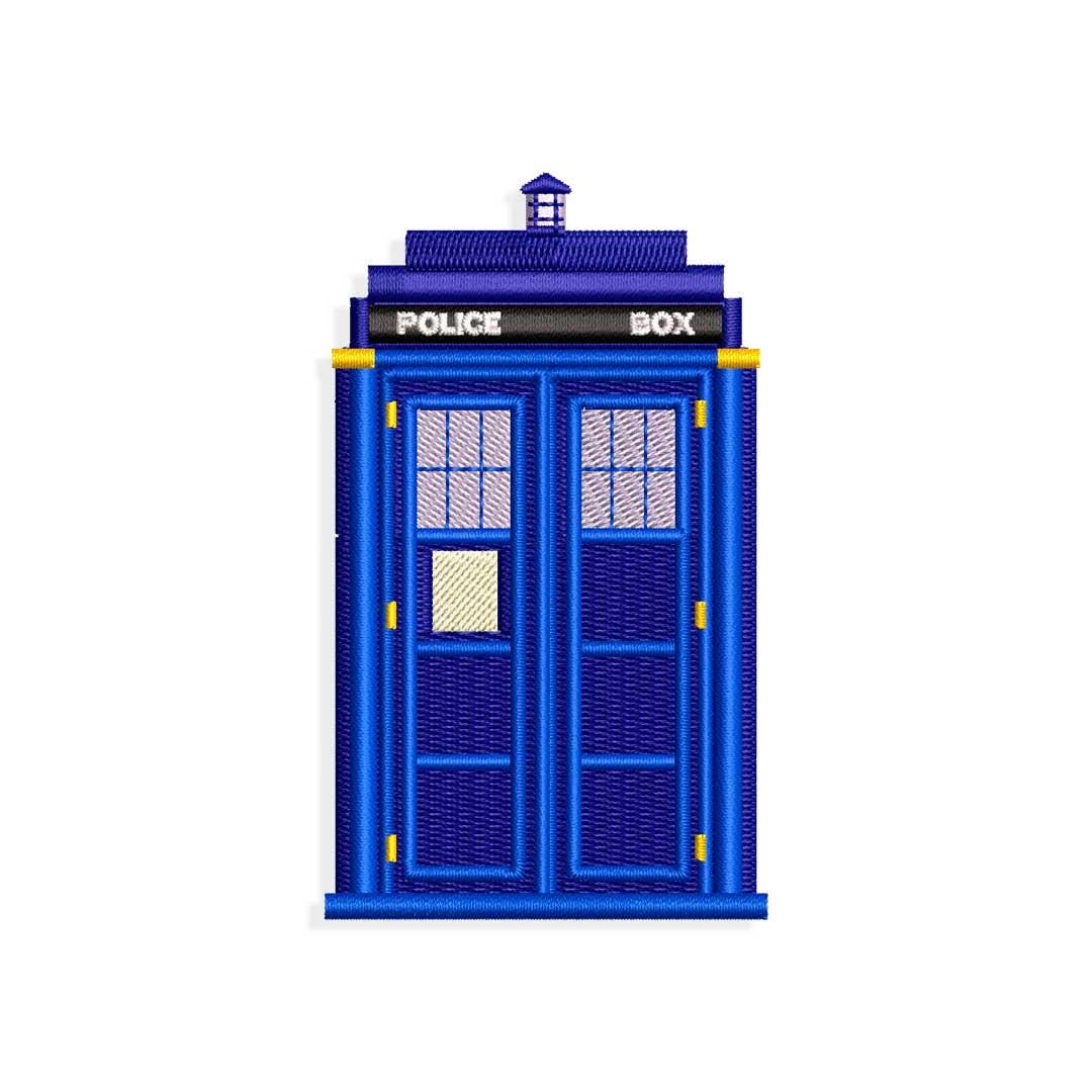 London Police Box Embroidery Designs, Tardis Embroidery Design ...