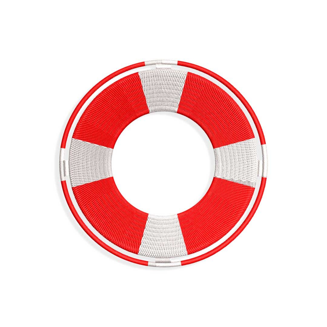 Lifebuoy Embroidery Designs, Donut Embroidery Design. Multiple Sizes ...