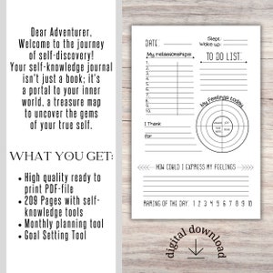 Printable Self-awareness & Self-improvement Journal. Self-love Journal ...