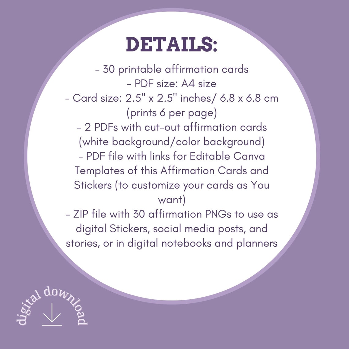 Printable Empowerment Affirmation Cards for Meditation, Self-love, Self ...