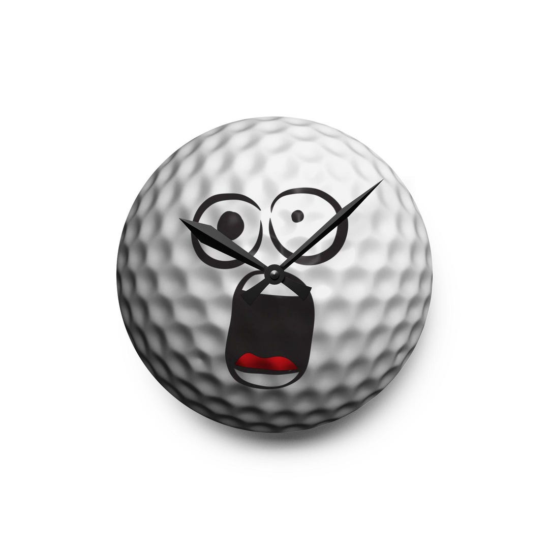 Fore Oclock the Shocked Golf Ball Wall Clock - Etsy