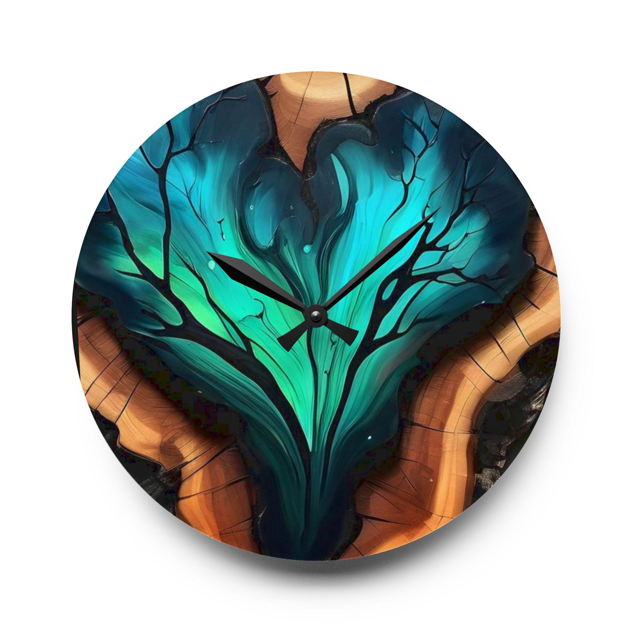 Heart of the Forest Resin Flow Clock - Etsy