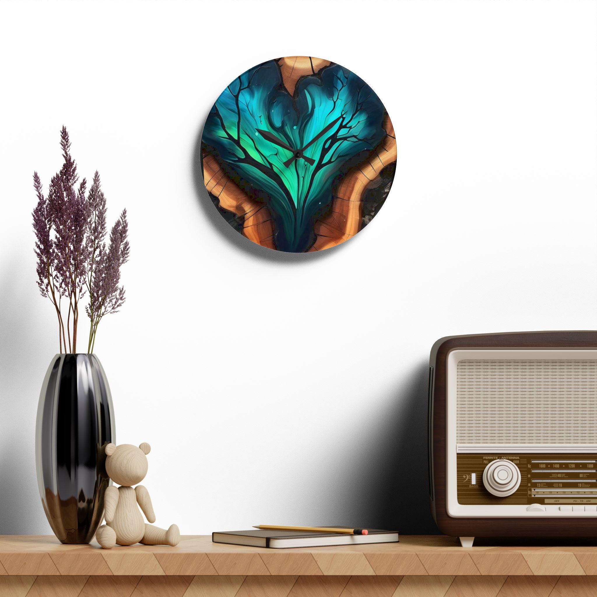 Heart of the Forest Resin Flow Clock - Etsy