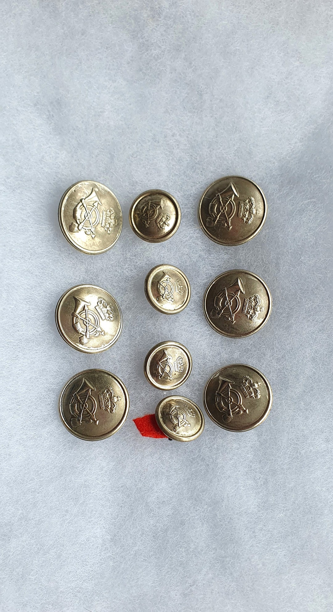 Vintage Danish Postman Buttons - Complete Set - Etsy