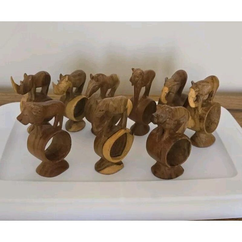 Wood Animals Napkin Ring - Etsy
