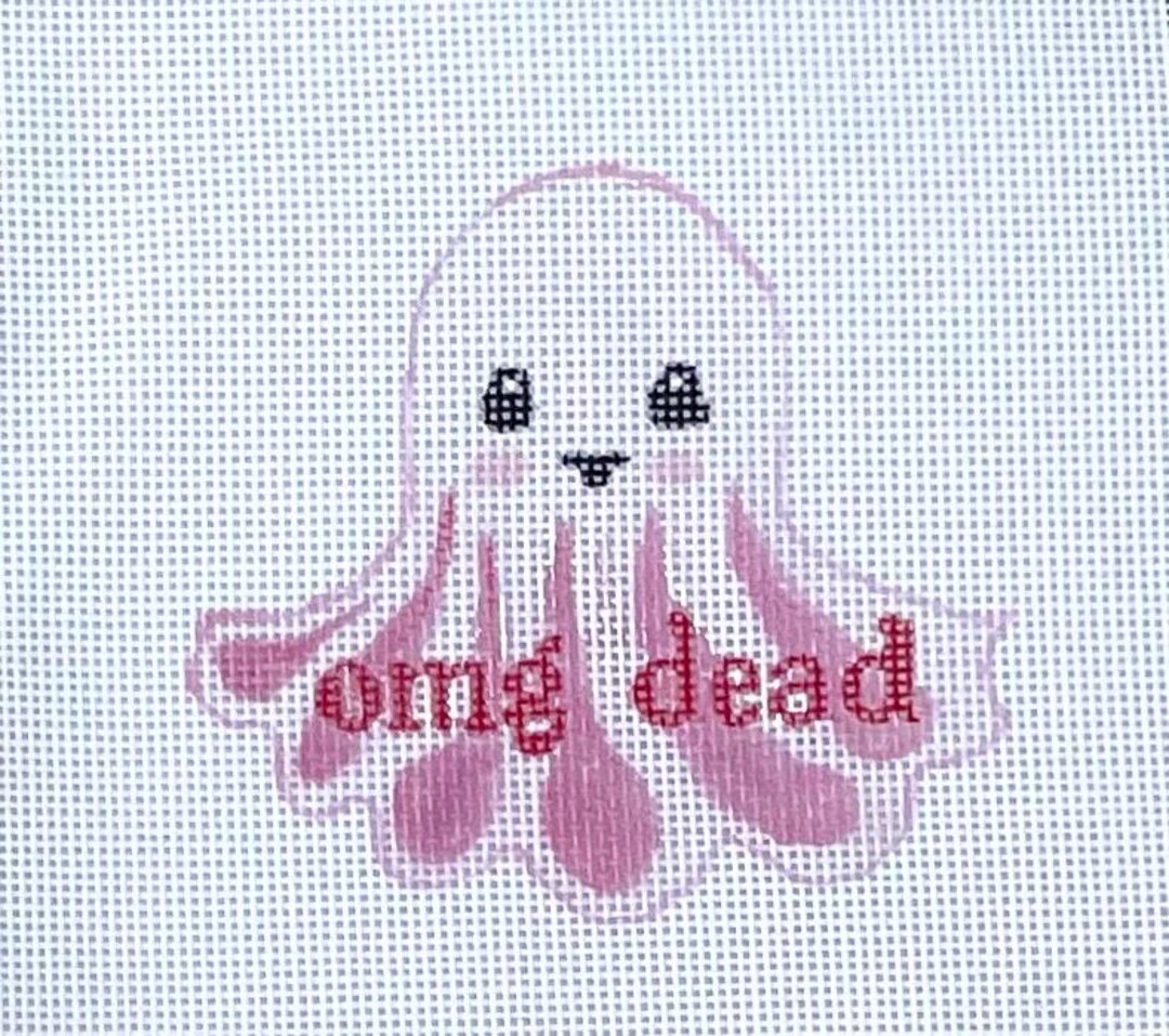 PRE ORDER 4 Weeks Halloween Omg Dead Ghost Hand Painted Needlepoint ...