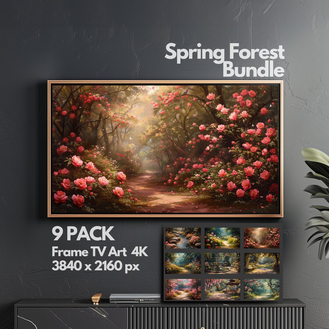 Frame TV Spring Art Set, Spring Forest Digital Art , Sprint Bundle Art ...