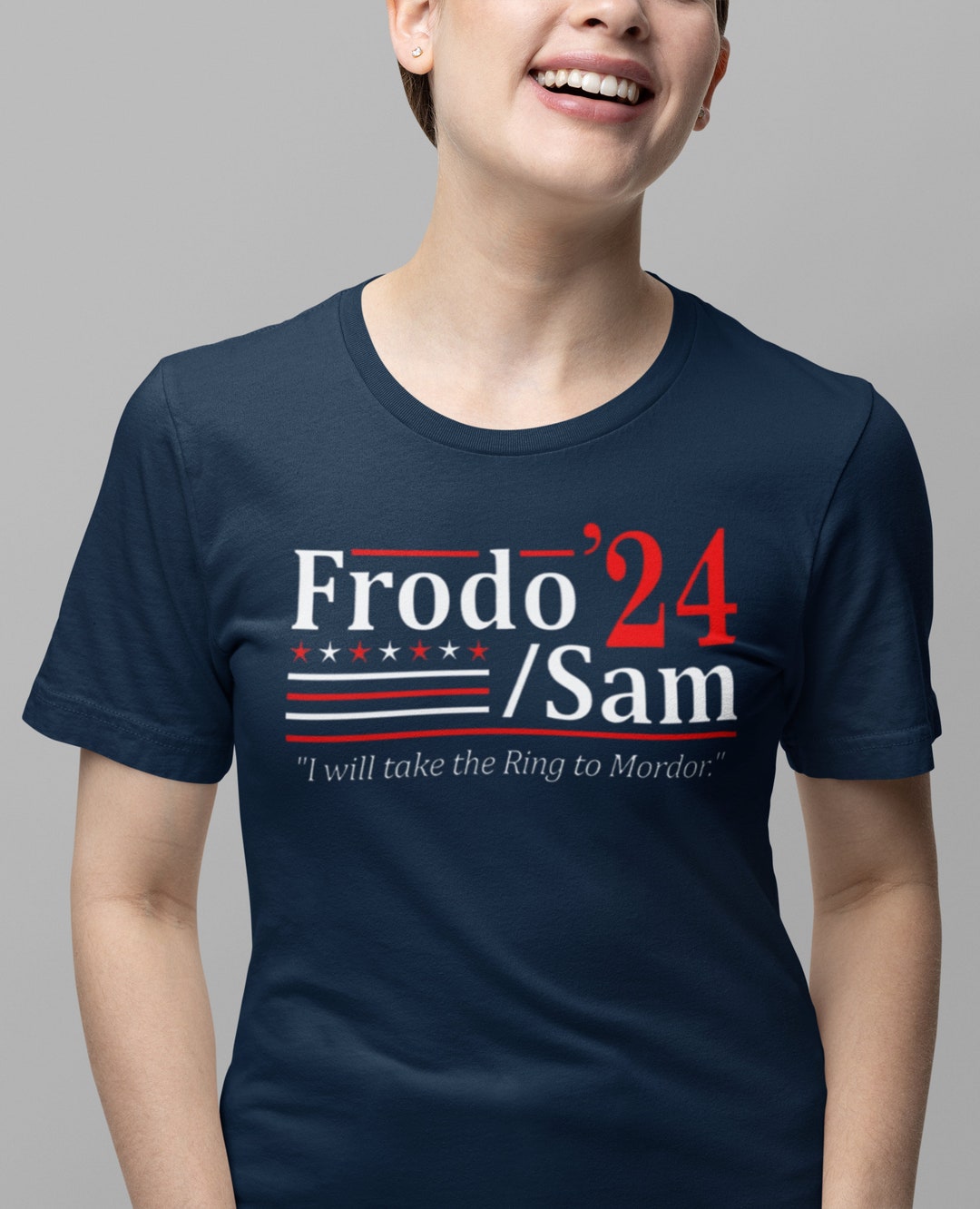 Frodo and Sam 2024 T Shirt - Funny Hobbit Duo LOTR Election Shirt ...