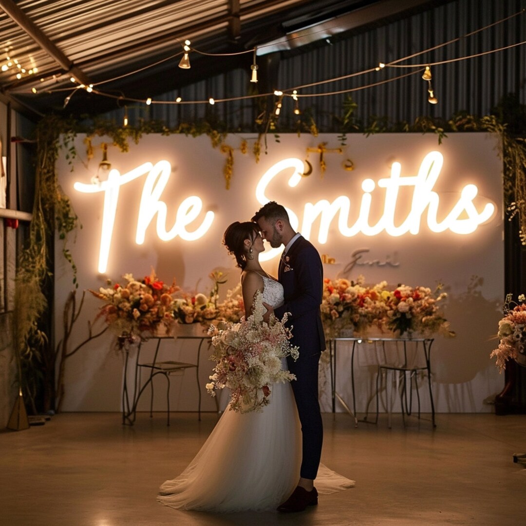 Custom Wedding Neon Sign, Personalized Neon Name Sign With Led Light ...