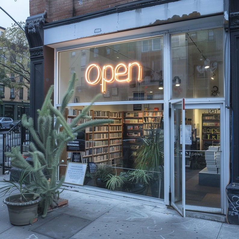 Open Neon Sign Business Logo | Handmade Custom Led Sign Wall Decor ...