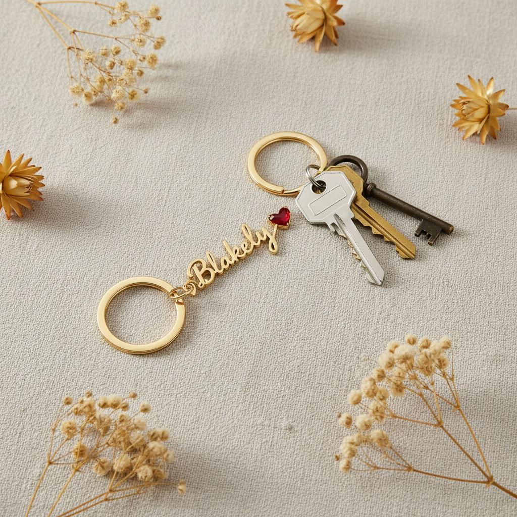 Custom Keychain With Name - Laser Cut Name Key Ring, Stainless Steel ...