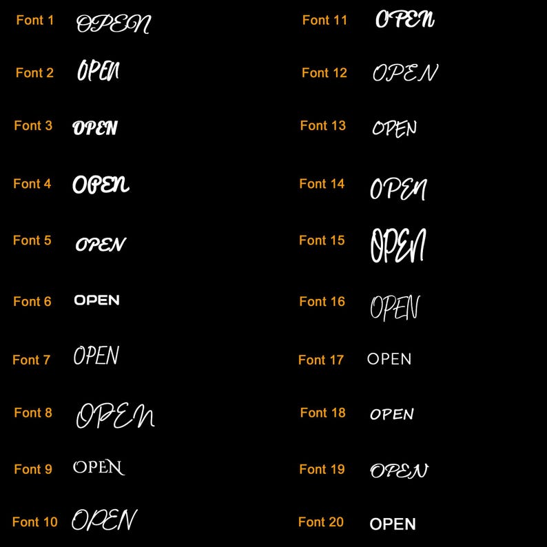 Open Neon Sign Business Logo | Handmade Custom Led Sign Wall Decor ...