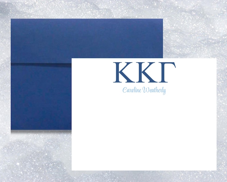 Custom Greek Sorority/fraternity Note Card Set (10 Cards, Personalized ...