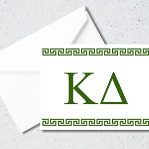 Custom Greek Folded Note Card Set With Coordinating Envelopes. Each Set ...