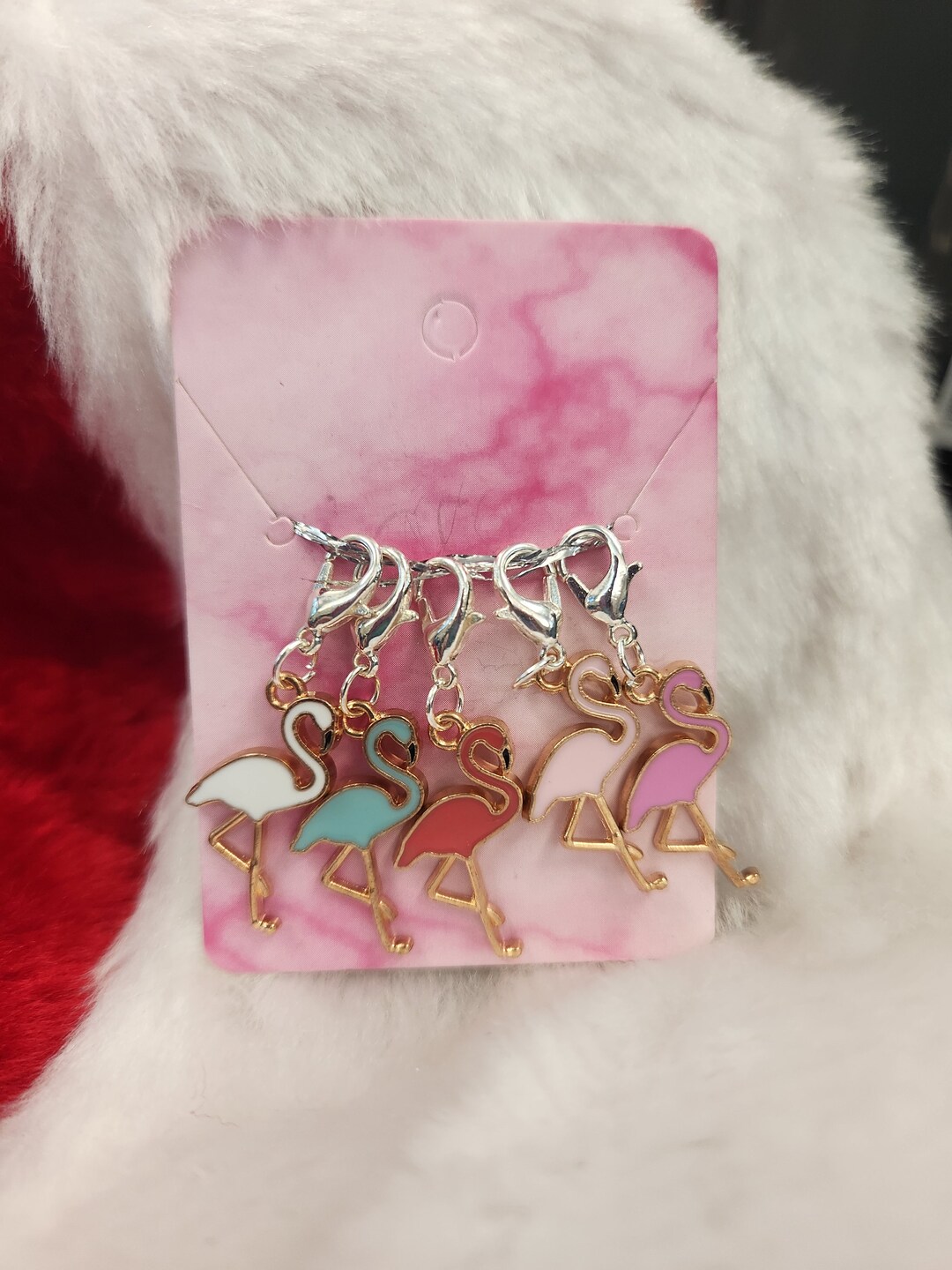 Flamingo Stitch Markers - Etsy